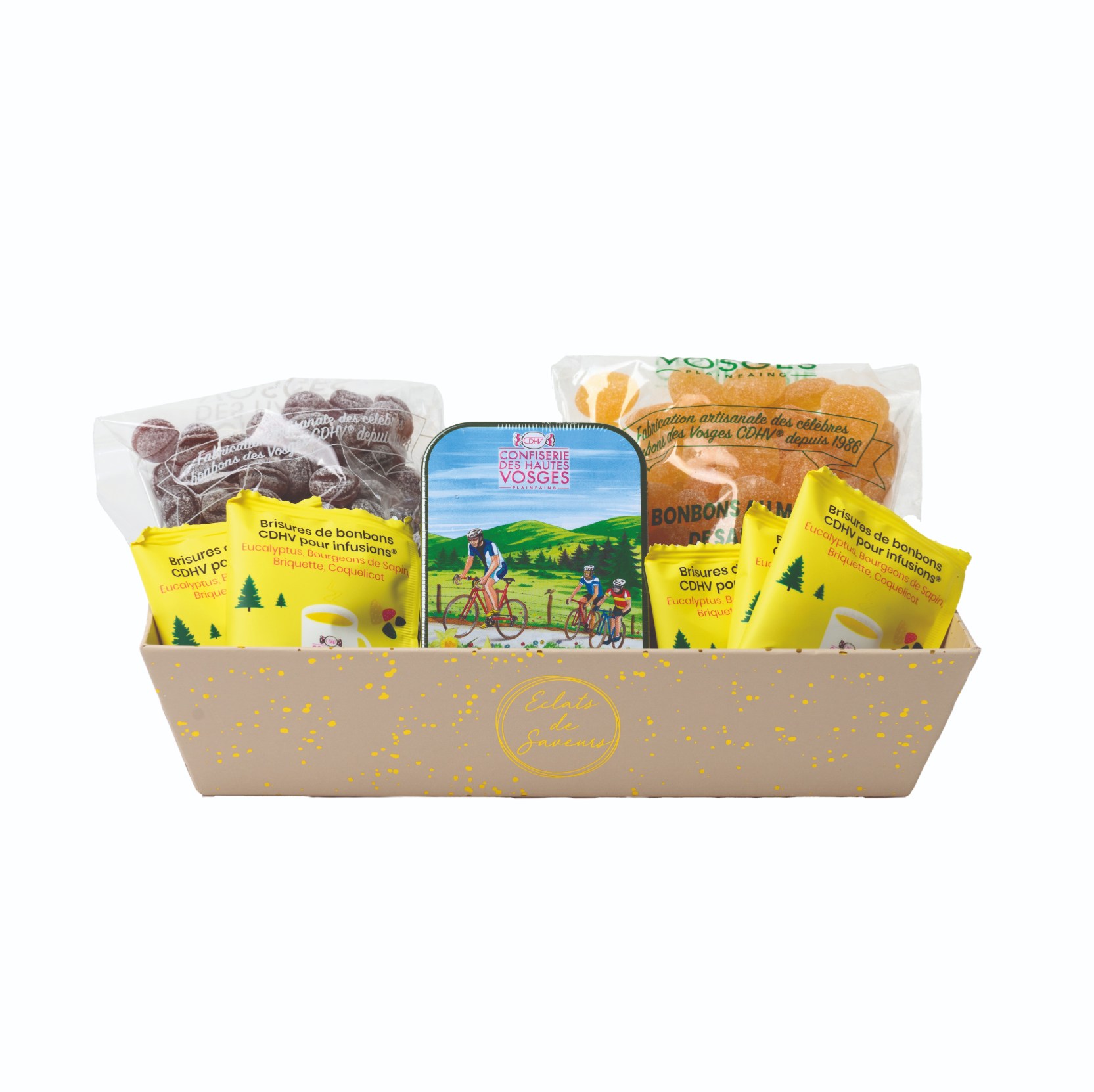 Coffret éclats de saveurs garni de bonbons des Vosges - Confiserie - CDHV