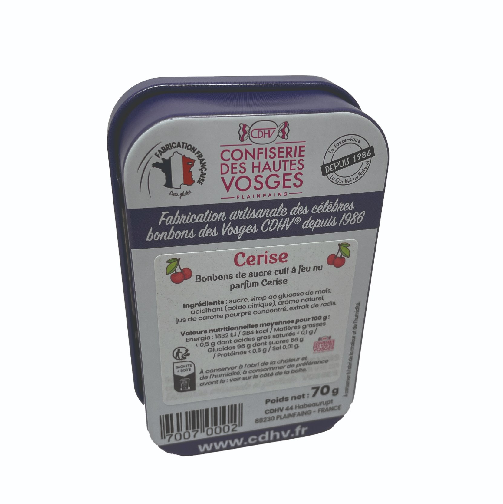 Boîte bonbon Cerise 70g CDHV